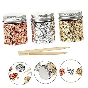 COHEALI 1 Set Gold Foil Paper Scraps Nail Stickers Nail Sequins Glitter Stickers Cosmetic Glitter for Face Fingernail Glitter Eyeshadow Nail Foil DIY Nail Decor Nail Art Decor Manicure