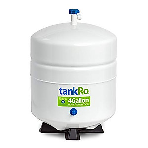 tankRo RO132-TNK RO Water Filtration System Expansion Tank 4 Gallon Capacity – NSF Certified – Compact Reverse Osmosis Water Storage Pressure Tank 1/4" Tank Ball Valve