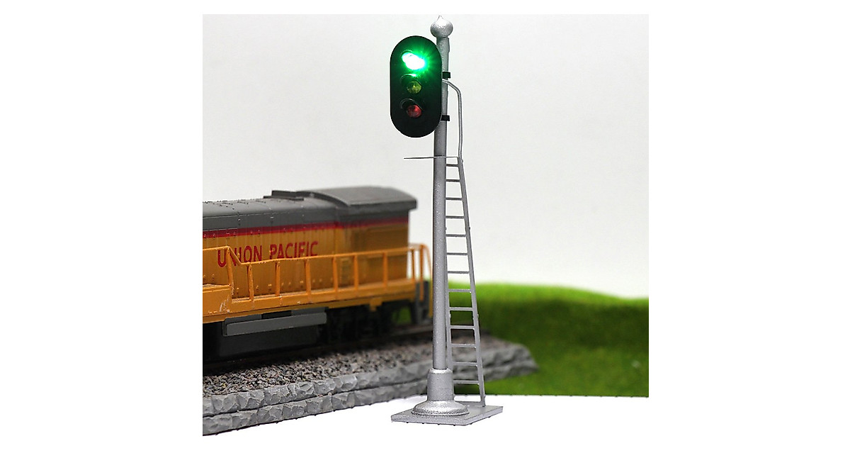 Model Railroad 3-Light Train Signals HO Scale - 3PCS 12V
