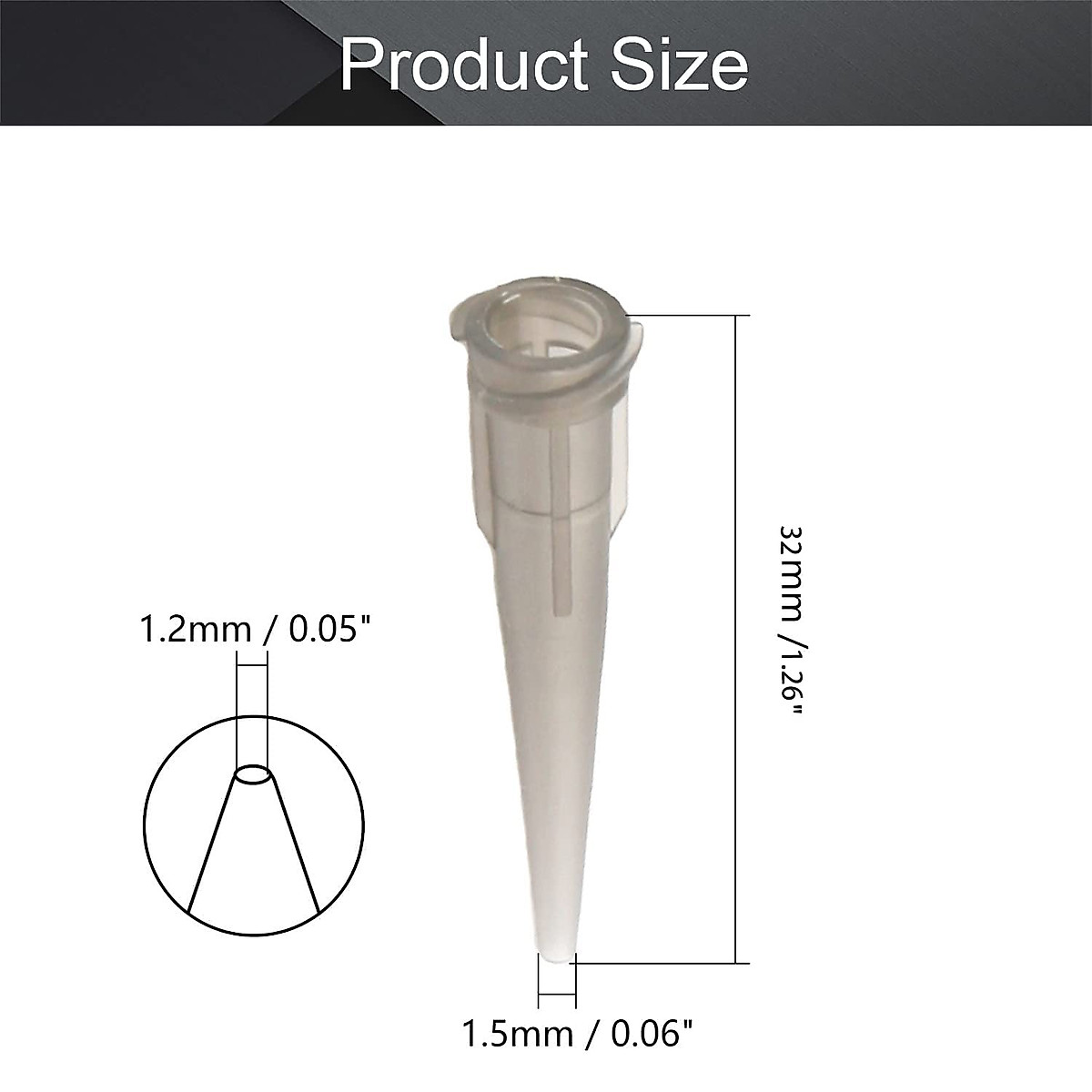 Utoolmart 16Ga Plastic Tapered Pinhead Blunt End Adhesive Dispenser Tip Luer Syringe Needle Tip Dispensing Fill Needle for Oil or Glue Applicator 120pcs