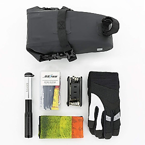 Roswheel 131363 Fully Waterproof Bike Saddle Bag Bike Under Seat Pack Bike Pouch