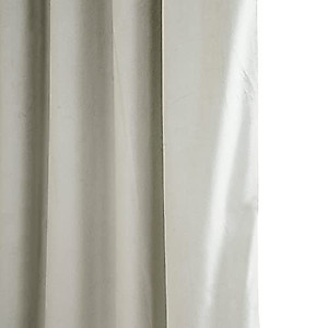 HPD Half Price Drapes Velvet Blackout Curtains For Living Room 25 X 108 Signature Pleated, VPCH-110602-108-FP, Porcelain White