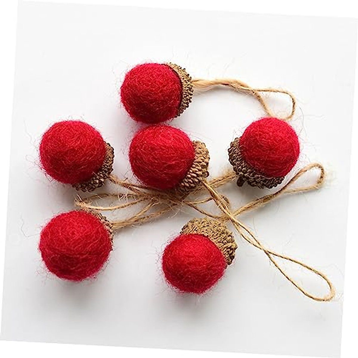 Artibetter 12pcs Felt Pine Cones Red Accessories Christmas Decor Dining Room Table Decor Winter Centerpieces for Table Christmas Pine Cone Ornaments Wool Felt Ball Ornaments Red DIY Pendant
