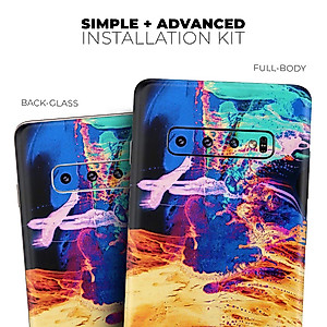 DesignSkinz Liquid Abstract Paint V26 Protective Vinyl Decal Wrap Skin Cover Compatible with The Samsung Galaxy S20 (Screen Trim & Back Glass Skin)