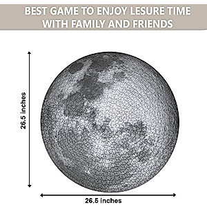 Round Jigsaw Puzzle Educational Game Moon Large 26 Inch 1000 Pieces