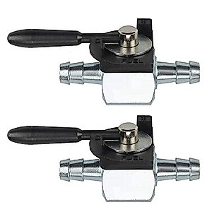 Milttor 2 Packs 1/4" Fuel Shut Off Valve Fit 180 Degree Oregon 07-403 Heavy Duty Inline Cut Petcock Gas Diesel Petrol Scag 48568
