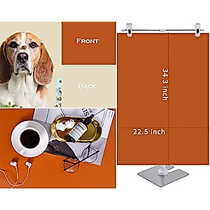 zyckTech 7Pcs 14Patterns Photography Background Paper with Stand, 34x23in Double-Sided Photo Tabletop Backdrops Props for Food Jewelry Cosmetics Makeup (Black White Blue) (PBP03247PCS)