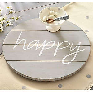 Mud Pie Happy Lazy Susan Serving Tray