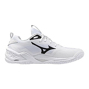 Mizuno Wave Stealth Neo 2 Unisex Volleyball Shoe, White/Black, 7.5 US Men