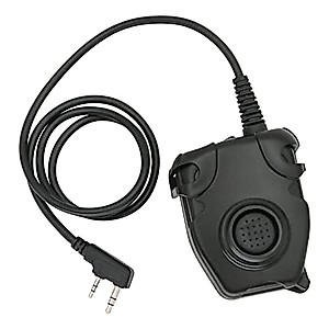 TSVISIONCORE kenwood U94 PTT 2pin，for Baofeng UV5R etc. ，Airsoft Tactical Headset (PL)