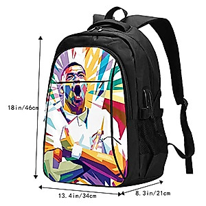 Luja Dling #7 Mbappe 2023 Adult Backpacks Bag Laptop Bag Bookbag Usb Backpack 17 Inch For Daily