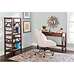 BOWERY HILL 1-Drawer Transitional Wood Desk in Antique Tobacco