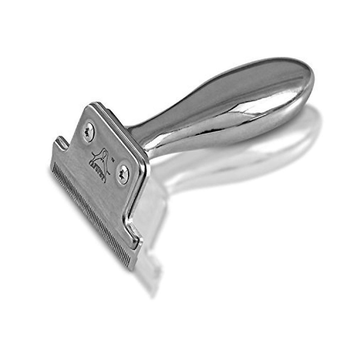 De Shedding Tool for Grooming Dogs & Cats The WOOFIE Wand The Original Chrome Dog Comb is Stainless Steel Handled Shedding Brush