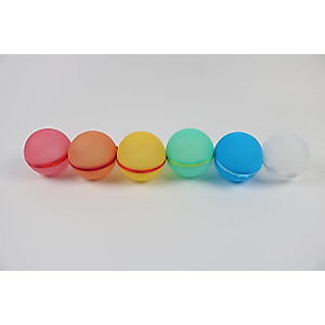 Reusable Water Bomb Balloons | Self Closing Soft Silicone Ball Bath Toy | Outdoor Water Splash Activity for Boys and Girls (6-pack)