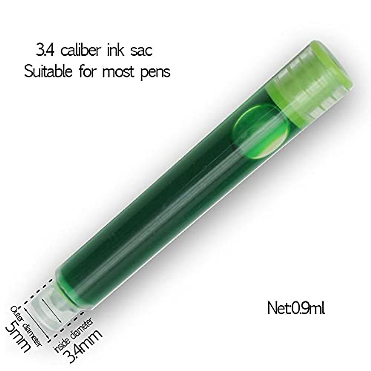 Aoniss 10 Colors Fountain Pen Ink Cartridges Set Fountain Pen Refills Short Cartridges for Fountain Pen Calligraphy Pen Writening Office School Supply