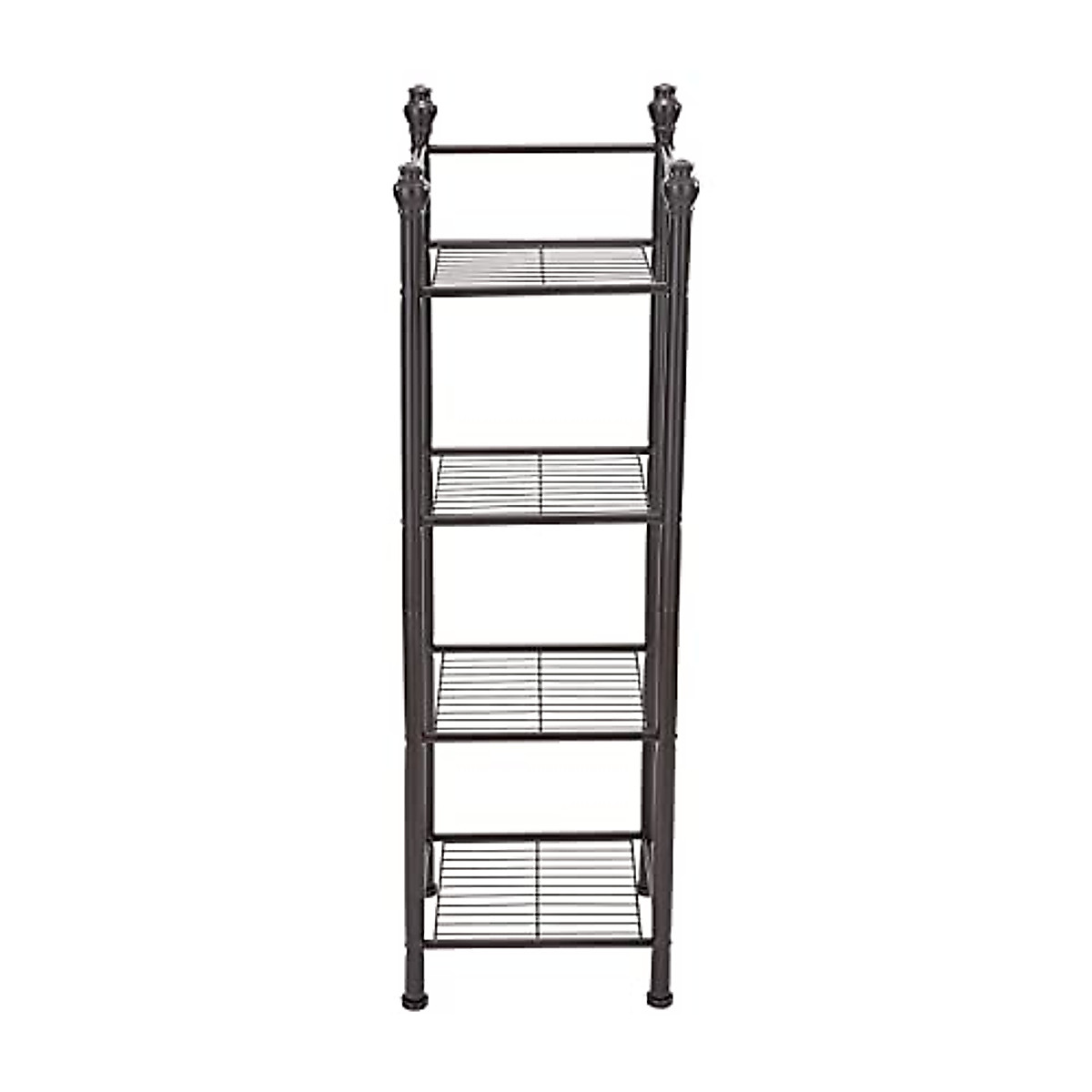 Organize It All 4 Tier Belgium Shelf Tower, Space Saver, Bathroom Organizer, Storage for Towels, Toiletries, Easy to Assemble,, Oil Rubbed Bronze