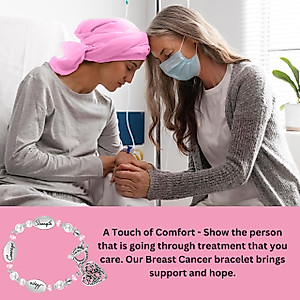 Fundraising For A Cause Pink Ribbon Breast Cancer “Hope, Strength Bracelet (1 Bracelet)