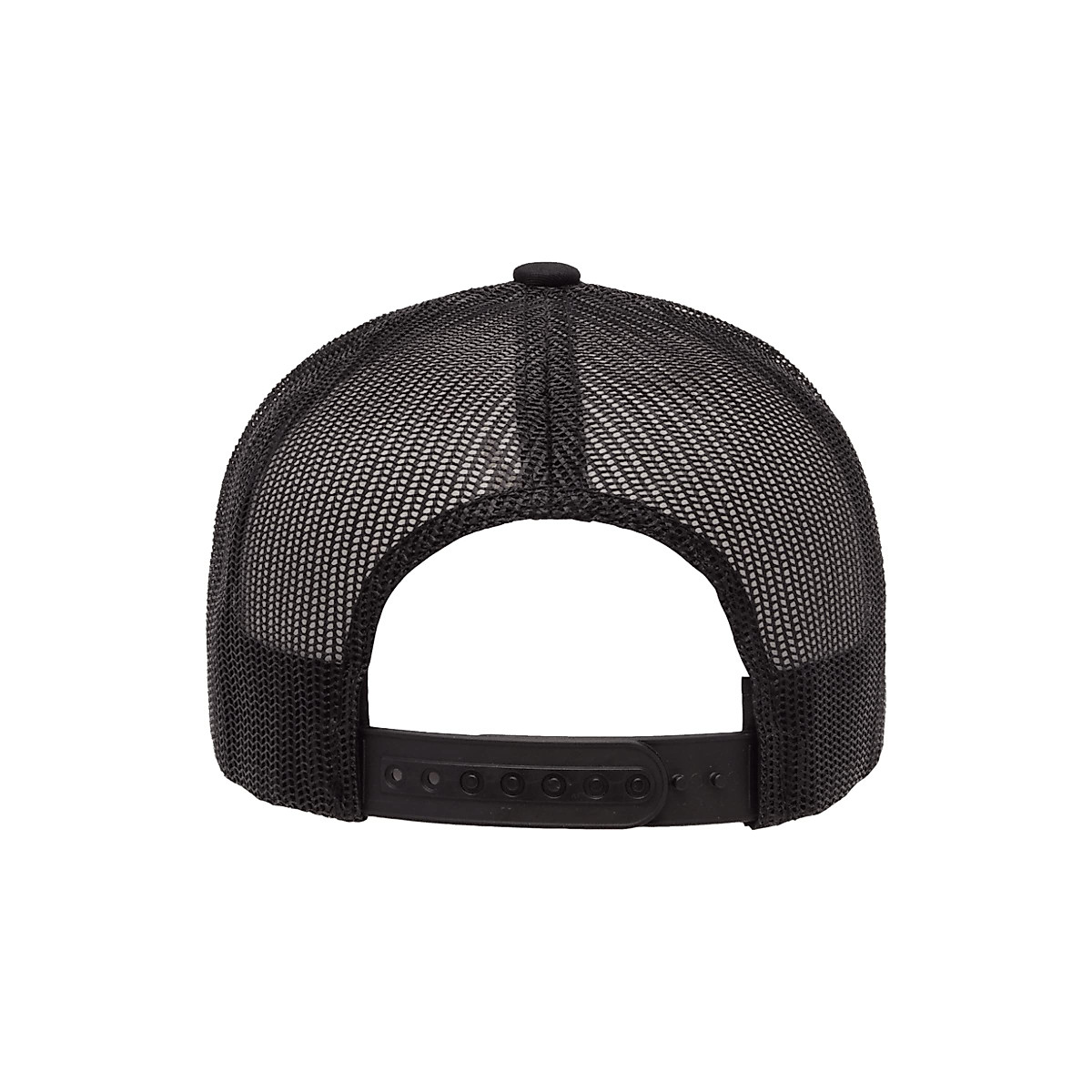 Yupoong YP Classics™ Embroidered Custom Hat Trucker Baseball Cap Snapback Adjustable Men Women Mesh Mid Profile Dad Cap Hat (Black)