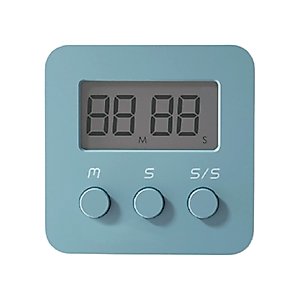 Digital Kitchen Timer, Large Font, Loud Alarm Reminder Pocket Timer for Study, Cooking, Work Out, Gaming, Bathing Blue Single