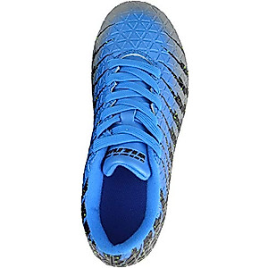 Vizari Bolt FG Soccer Shoes | Firm Ground Cleats for Outdoor Surfaces and Fields | Lightweight and Easy to wear Youth Outdoor Soccer Cleats | Blue/Black/Silver | 9.5 Toddler