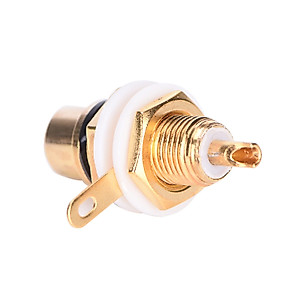AANAN 10pcs/lot Panel Mount Gold Plated RCA Female Plug Jack Audio Socket Amplifier Chassis Phono Connector with Nut Solder Cup