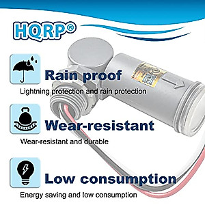 HQRP Photocell Light Sensor Swivel Mount Dusk to Dawn Hardwired Switch Photoelectric Control for Barn Lights Outdoor, Back Yard Lightening, Outdoor Lighting, etc.