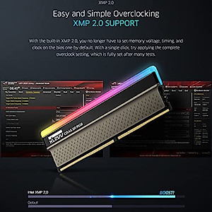 KLEVV CRAS XR RGB DDR4 16GB (2x8GB) 4000MHz CL19 1.4V Gaming Desktop Ram Memory SK Hynix Chip XMP 2.0 Ready (KD48GU880-40B190Z)