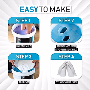 XL Hand Casting Kit for Families, Up to 6 Hands (Adults and Children) | Hand Hold Mold Plaster Casting DIY Keepsake Hands Sculpture Kit