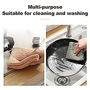 K&janet6am Dish Towels for Kitchen, 8 Pack Premium Coral Velvet Dish Cloths for Washing Dishes, Super Absorbent Coral Fleece Cleaning Cloths, Nonstick Oil Washable Fast Drying Rags 11.4"X11.4"