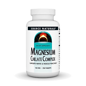Source Naturals Magnesium Chelate - Supports Nerve & Muscle Function - 250 Tablets