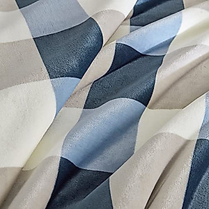 PU MEI Sherpa Fleece Throw Blanket 60" x 80" Reversible Plush Fluffy Lattice Flannel Blankets for Sofa Couch Bed, Grey-Soft Blue