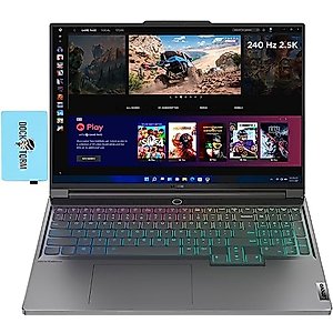 Lenovo Legion Slim 7i Gaming Laptop 16.0" 240 Hz IPS WQXGA (Intel i9-13900H, 32GB DDR5, 1TB SSD, GeForce RTX 4070 8GB, RGB KYB, FP Reader, Thunderbolt 4, WiFi 6E, Win11H) w/Dockztorm Hub