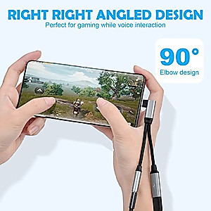 AXFEE USB C to 3.5mm Jack, 2 in 1 Type C Headphone Adapter and Charger, Aux Digital Audio Earphone Adaptor, Hi-Res DAC Adaptor Compatible with Samsung Galaxy S22 S21 S20 Ultra Note 20, Huawei