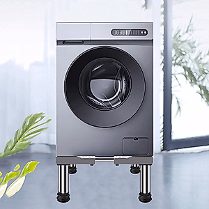 TAHNYC Washing Machine Stand, Multifunctional Adjustable Furniture Carrier, Stainless Steel heightened Universal Stand for Dryer Washing and Refrigerator, 4 ft