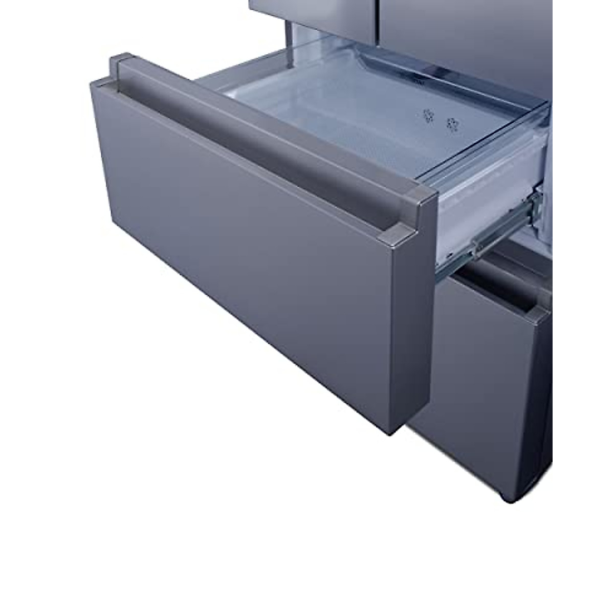 Summit Appliance FDRD152PL 27.5" Wide French Door Refrigerator-Freezer, Stainless Steel Look, Digital Controls, Interior LED Light, Open Door Alarm, No-frost Operation, Energy Saving Function