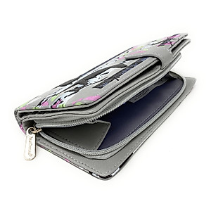 Shag Wear Forest Horse Large Animal Wallet for Women and Teen Girls Vegan Faux Leather Gray 7"