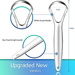 New Tongue Scraper, 5PCS Tongue Cleaner, Medical Grade Tongue Scrapers,Great for Oral Care, BPA free for Adults and Kids, Reduce Bad Breath