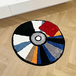 Luxape cd Rug - Hypebeast y2k Rug - Handmade Tufted Rug - Handmade & Premium- 28in (70cm) - Aesthetic Rug Decor - Preppy Room Decor - Designer Rugs Rug