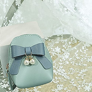 Tomcrazy Bow Tie Mini Pouch for AirPods Pro 2nd, 1st 3 / Galaxy Buds/Airtag/Access Cards, Mini Coin Purse Pendant Storage Bag for Sony LinkBuds S WF-L900 WF-1000XM4 Ambie AM-TW01 Earbuds Case (#2)