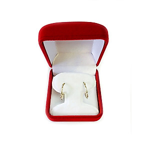 10k Yellow Gold Shiny Claddagh Design Hoop Earrings, Diameter 15mm