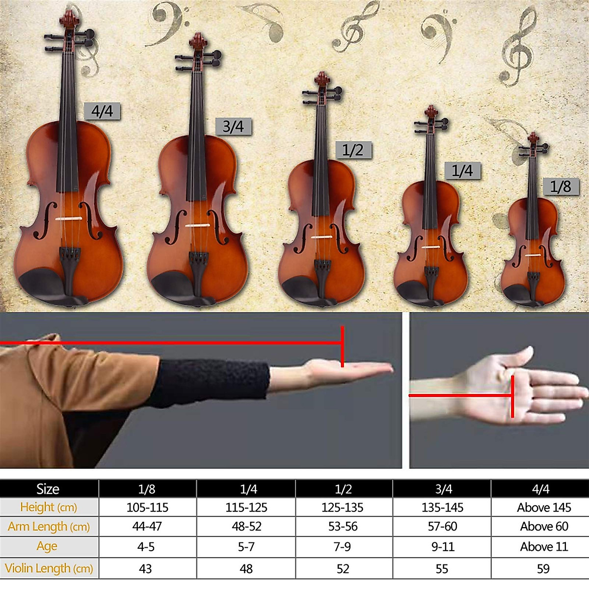 BELANITAS Kids Violin for Beginners Full Size Violin for Kids Ages 9-12 Kids 4/4 Violin Fiddle Kids Violin Beginner with Hard Case, Bow and Rosin, Student Violin, Natural