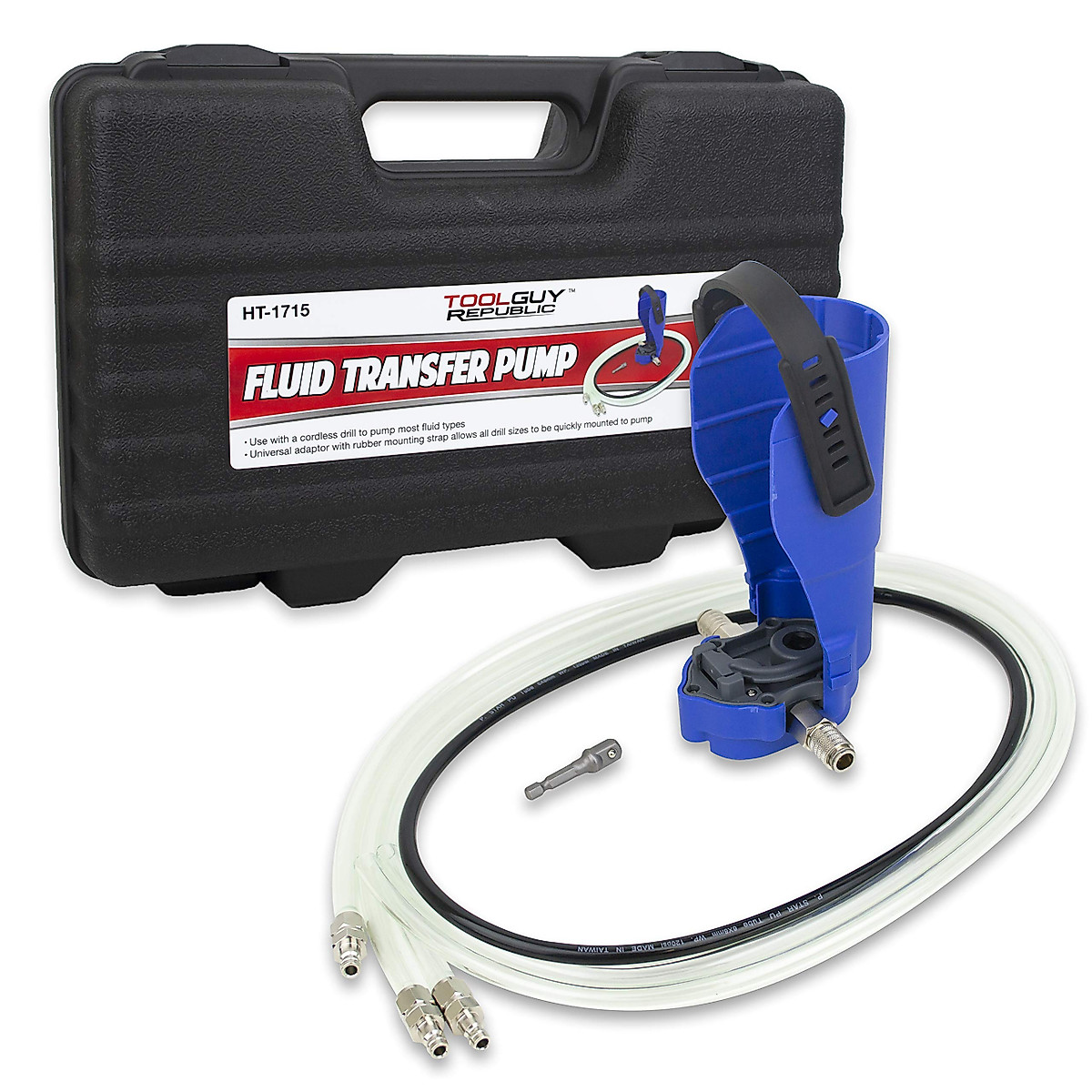 Tool Guy Republic Fluid Transfer Pump - Powered by an Air Ratchet or Cordless Drill