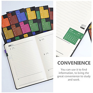 Kisangel 12 Sheets 2023 Calendar Stickers Self Adhesive Labels Sticker Monthly Calendar Tabs Monthly Adhesive Tabs for Bullet Notebook Journal Planner