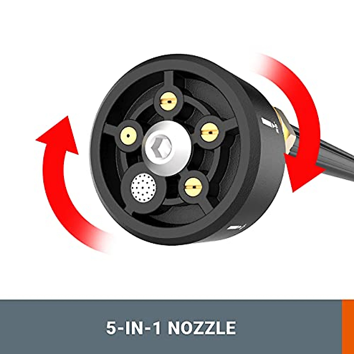 WORX 20V Cordless Pressure Washer WG625.4 Portable Power Hydroshot Cleaner Suitable for Car Washing & Surface Cleaning w/ Accessories, 1*2.0Ah Battery&0.4A Charger Included w/ 5-in-1 Adjustable Nozzle