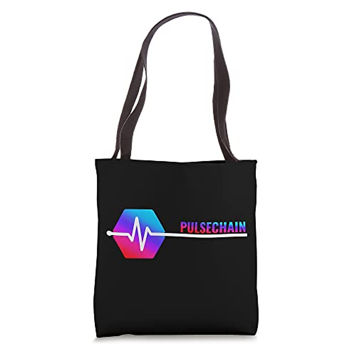 PulseChain PLS Crypto Logo Pulse Chain HEX Cryptocurrency Tote Bag