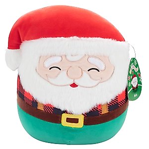 Squishmallows Original 10-Inch Santa Claus - Official Jazwares Christmas Plush - Collectible Soft & Squishy Santa Stuffed Animal Toy - Add to Your Squad - Gift for Kids, Girls & Boys