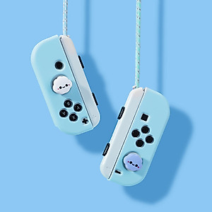 JINGDU Thumb Grip Caps for Nintendo Switch Joy-Con, Cute Silicone Joystick Cap Covers Accessories Compatible with Switch/OLED/Lite JoyController, 4PCS Cloud