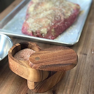 Ironwood Gourmet 28221 Appalachian Salt Cellar, Acacia Wood