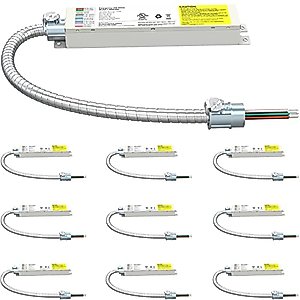 20W LED Emergency Light Driver,100-347V AC 175V DC,Emergency Time Over 90 Minutes, 0/1-10V Dimmable Emergency led Driver, Rechargeable UL Listed Backup Battery for LED Recess, Panel and Linear Lights