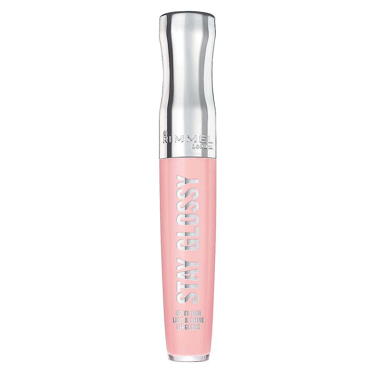 Rimmel Stay Glossy Lip Gloss - Non-Sticky and Lightweight Formula for Lip Color and Shine - 143 Sundae Best, .18oz